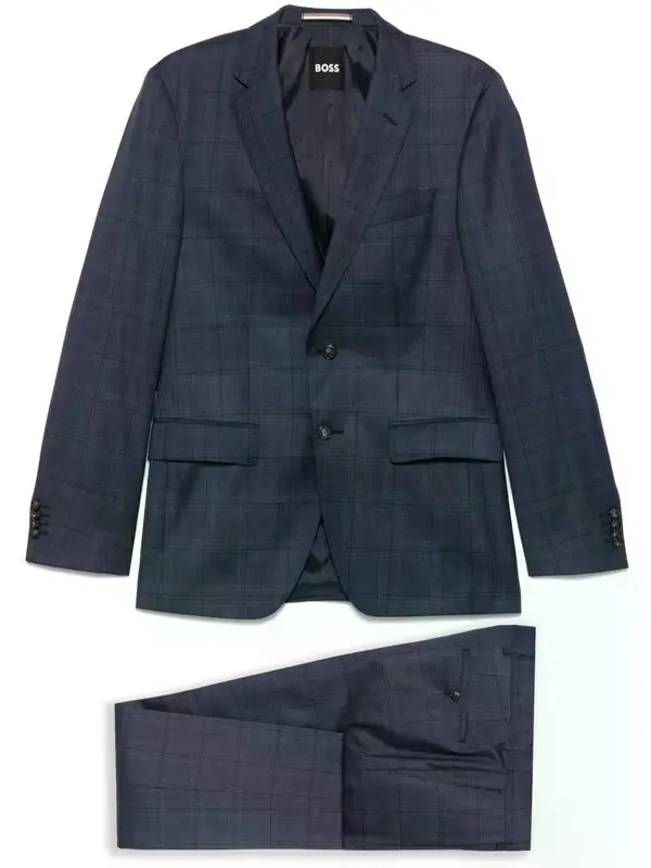 BOSS Check-pattern Single-breasted Suit