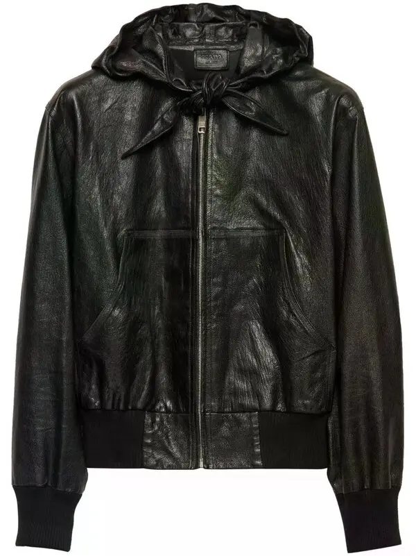 Prada Hooded Leather Jacket