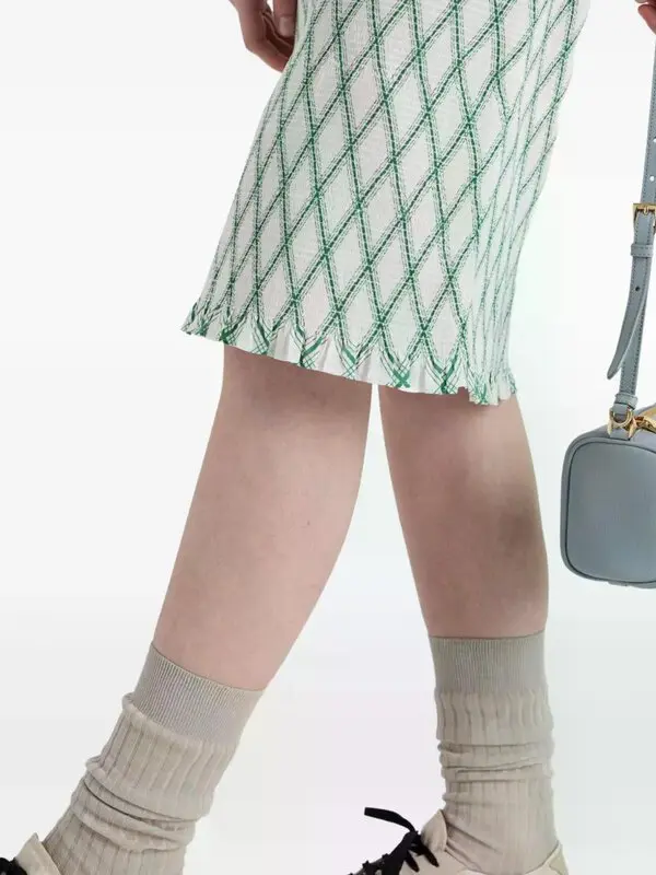 Prada Patterned Cotton Midi Skirt