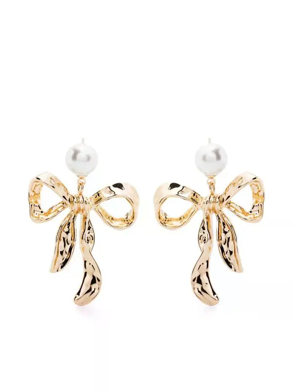 SELF-PORTRAIT Bow Earrings - Gold