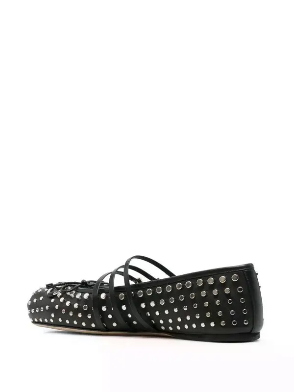 Gucci Stud-embellished Ballet Flats - Black
