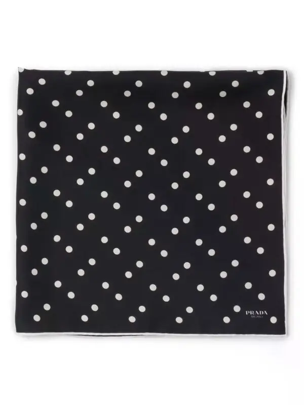Prada Silk Scarf - Black