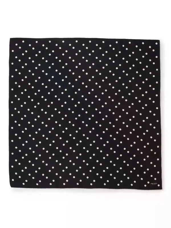Prada Silk Scarf - Black