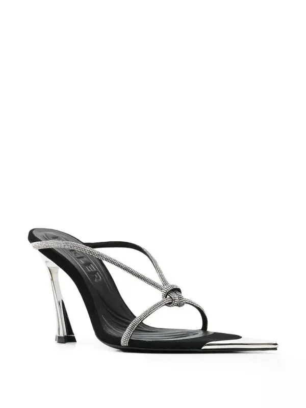 MUGLER Knotted Fang Sandals - Black