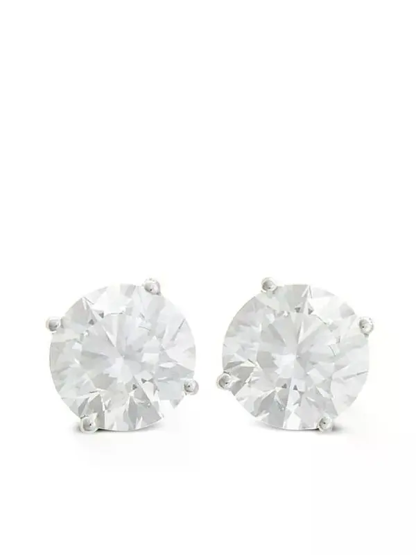 TILLA Luxsly 14kt Gold Diamond Stud Earrings - White