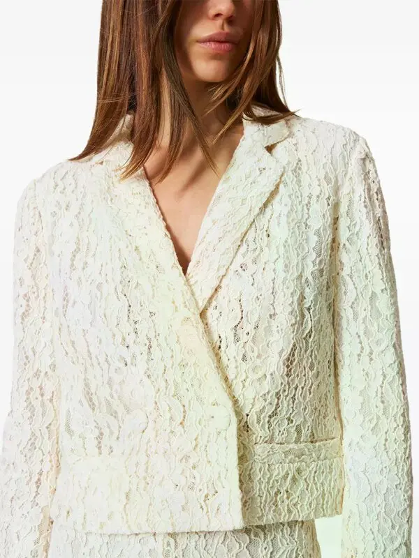 TWINSET Lace-panel Blazer