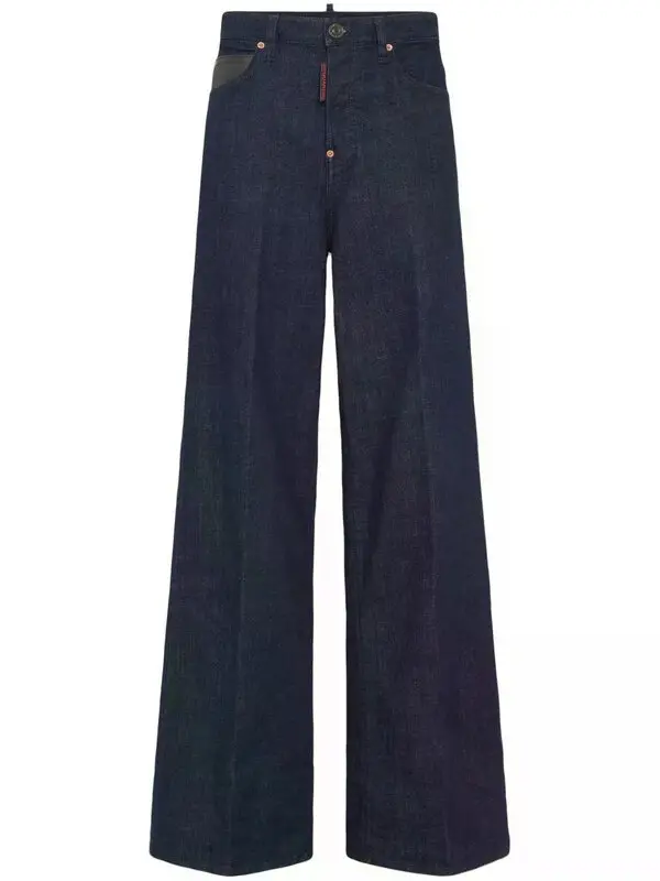 Dsquared2 Logo-patch Wide-leg Jeans