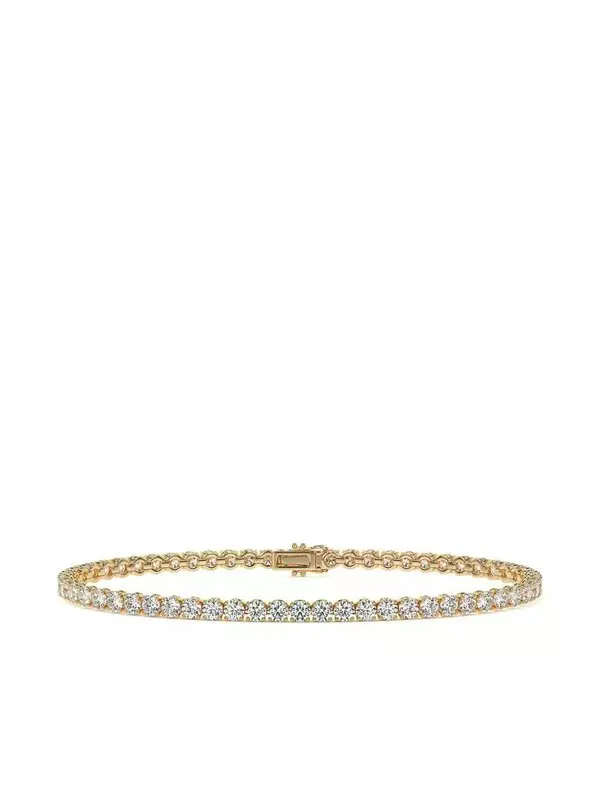 TILLA 14kt White Gold 3 Carat Diamond Tennis Bracelet - Yellow