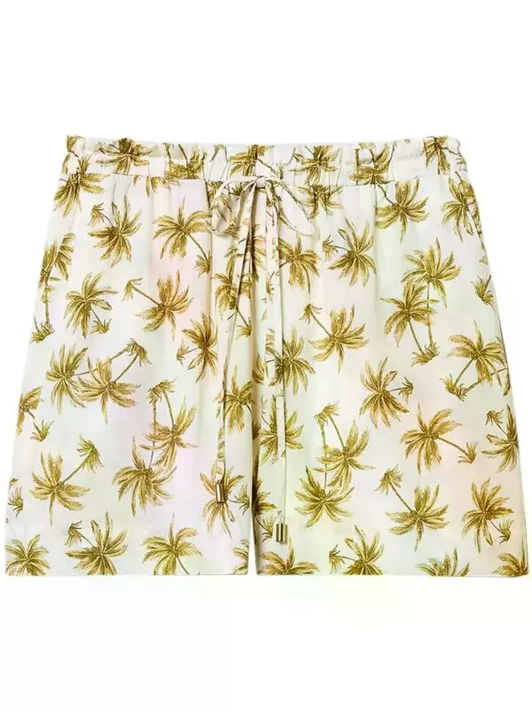 TWINSET Palm Tree-print Shorts - White