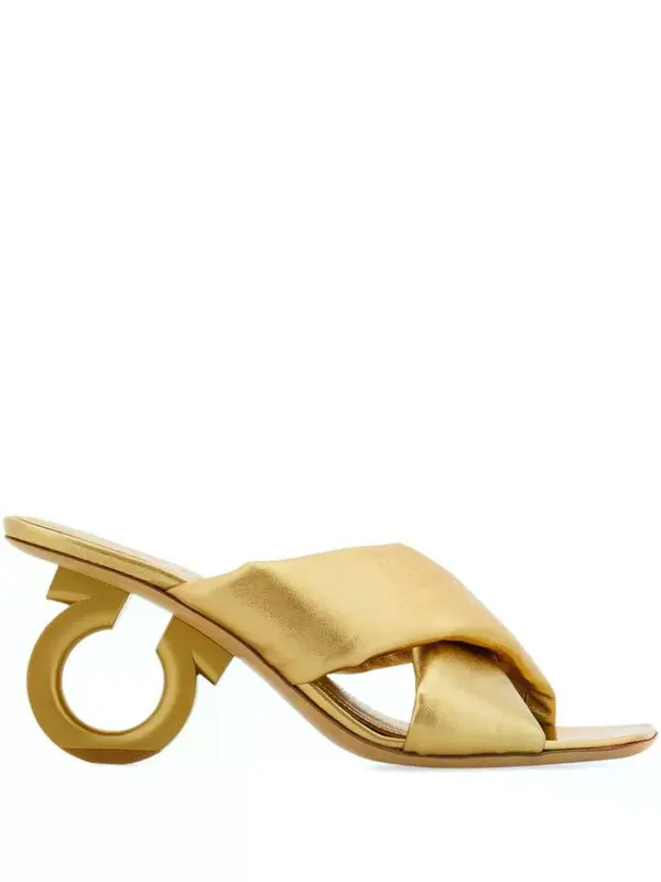 FERRAGAMO Gancini-heel Padded Sandals