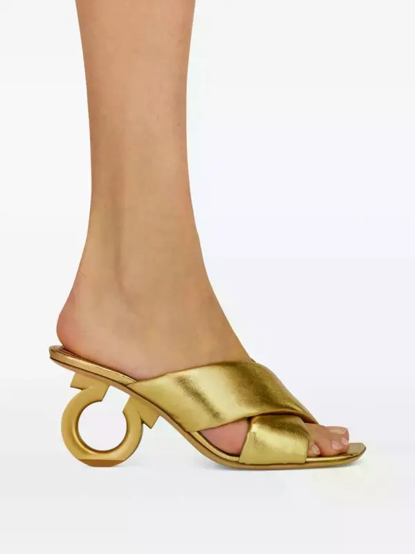 FERRAGAMO Gancini-heel Padded Sandals