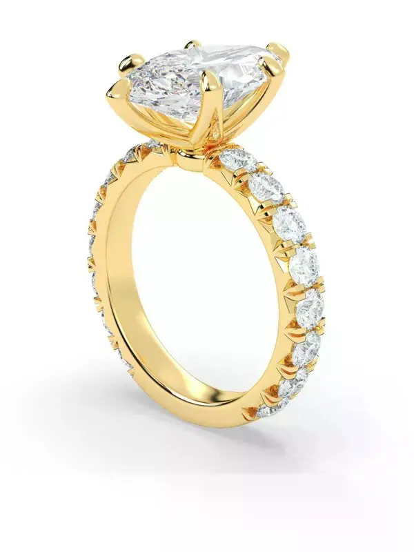 TILLA Luxsly 14kt Gold Diamond Ring - Yellow
