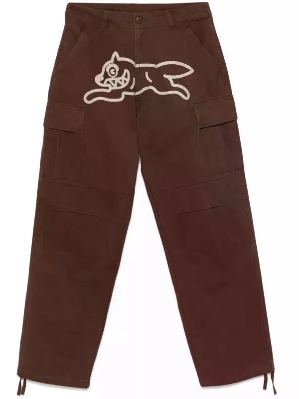 ICECREAM Running Dog Cargo Trousers - Brown