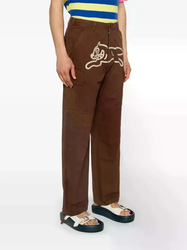ICECREAM Running Dog Cargo Trousers - Brown