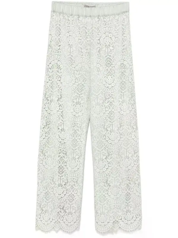 D.exterior Floral Lace Trousers
