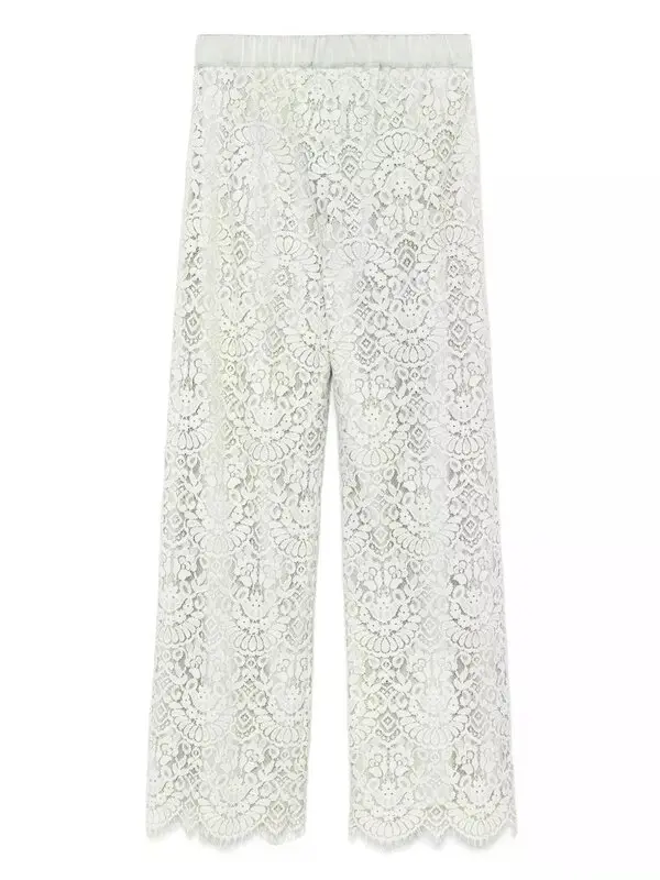 D.exterior Floral Lace Trousers