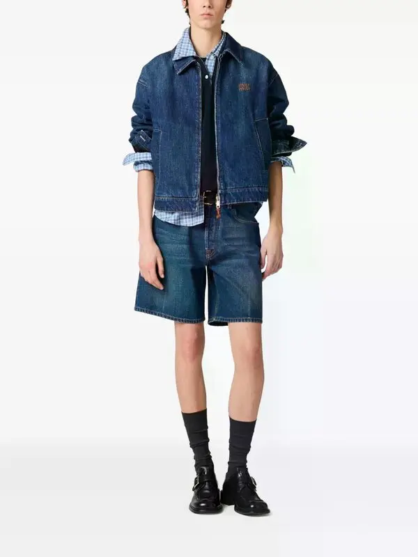 Miu Miu Denim Trucker Jacket - Blue