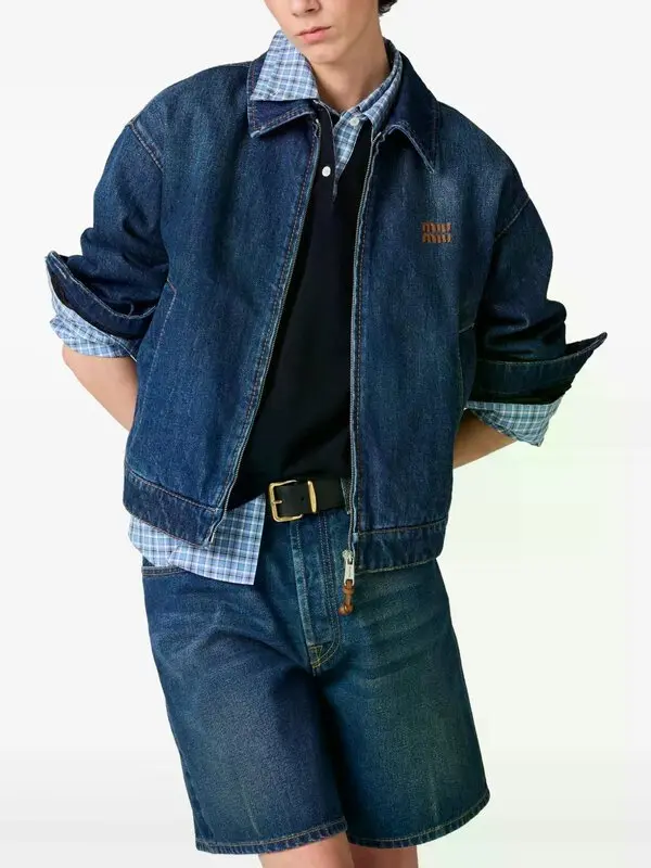 Miu Miu Denim Trucker Jacket - Blue