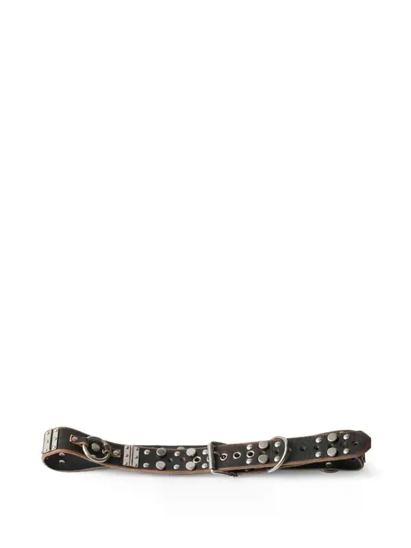 Prada Studded Leather Belt - Black