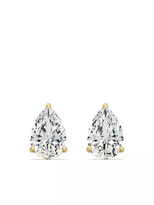 TILLA 14k Gold Diamond Stud Earrings - Yellow