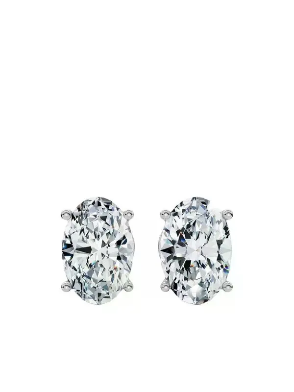 TILLA 14kt Gold Diamond Stud Earrings - White