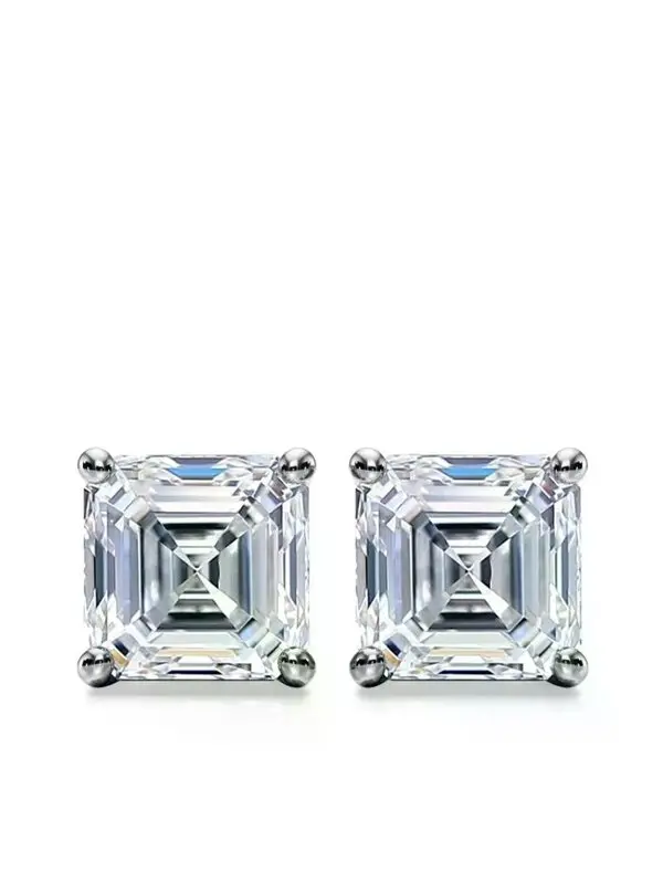 TILLA 14kt Gold Diamond Stud Earrings - White