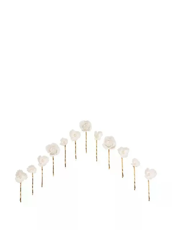 JENNIFER BEHR Cameryn Bobby Pin Set - White