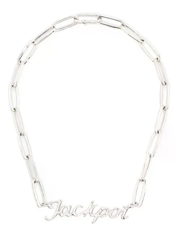 JIL SANDER Jackpot-plaque Necklace - Silver