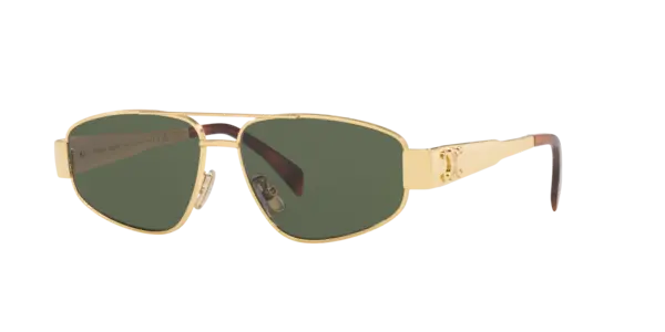 Celine Metal Triomphe Sunglasses - Green