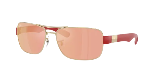 Ray-ban Scuderia Ferrari Collection Sunglasses - Brown Mirror Red,yellow