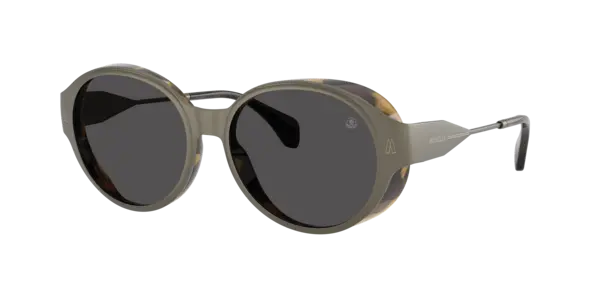 Moncler Round Frame Sunglasses - Dark Grey Solid