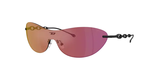 DIESEL Sunglasses - Dark Violet Mirror Red
