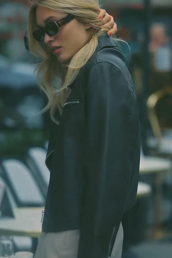 PILCRO Faux-leather Moto Jacket