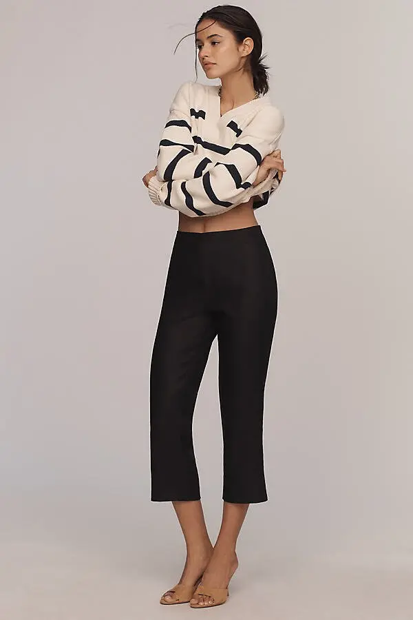 REFORMATION Petra Linen Pedal Pusher Pants
