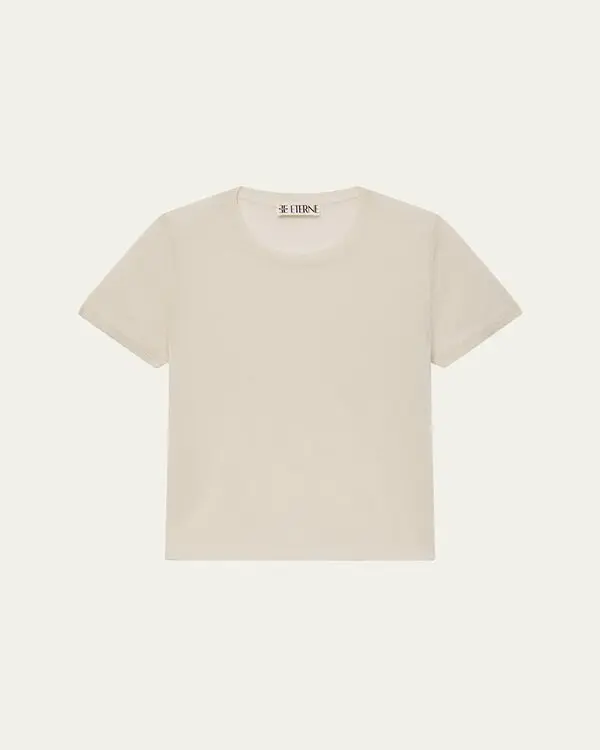 Eterne Van Cashmere Cropped T-shirt - Bone