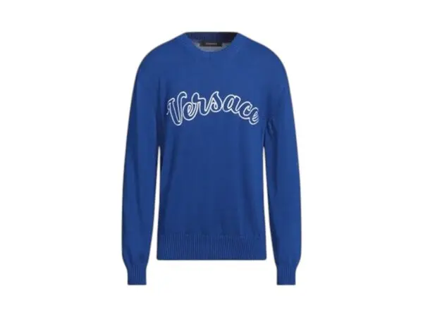 Versace Knit Sweater - Blue/white