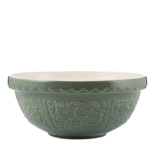 MASON CASH In The Forest Owl Mixing Bowl - Evergreen