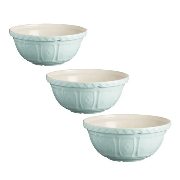 MASON CASH Mixing Bowls, Set Of 3 - Powder Blue