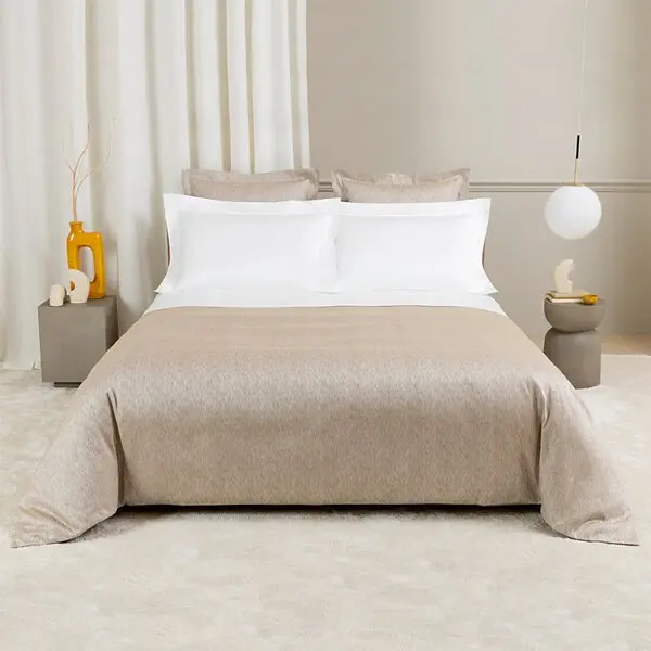 Frette Luxury Reed Duvet Cover, King - Nut/milk