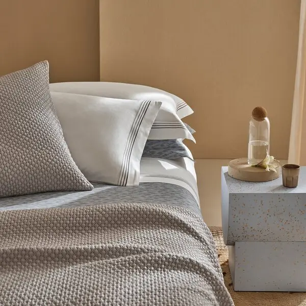 Frette Pixel Euro Sham Exclusive - Azure/grey Cliff