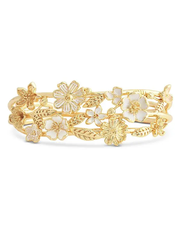 ANABEL ARAM Bloom Triple Row Cuff Bracelet - Gold