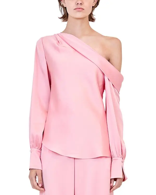Simkhai Alice One Shoulder Top - Dusty Rose