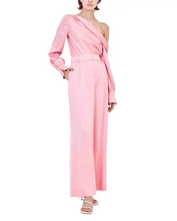 Simkhai Alice One Shoulder Top - Dusty Rose