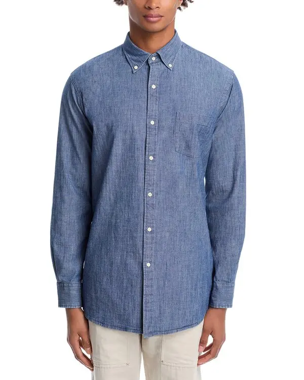 Peter Millar Tamworth Chambray Cotton Stretch Sport Shirt
