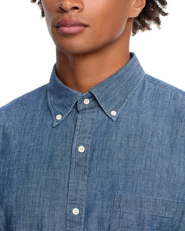 Peter Millar Tamworth Chambray Cotton Stretch Sport Shirt