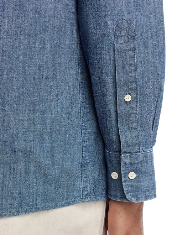 Peter Millar Tamworth Chambray Cotton Stretch Sport Shirt