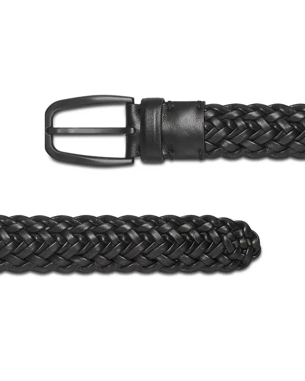 Zegna Braided Leather Belt - Black
