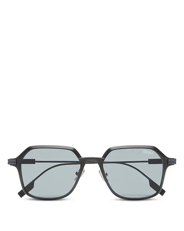 Zegna Aluminum & Metal Sunglasses, 53mm - Navy Blue