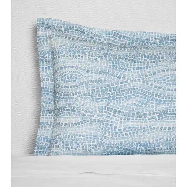 SFERRA X Scalamandre Cobblestones Textured Sham, Euro - Sea