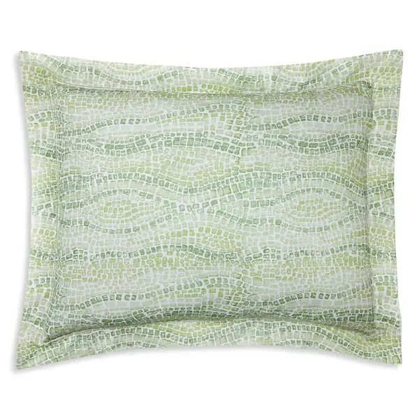 SFERRA X Scalamandre Cobblestones Textured Sham, Euro - Willow